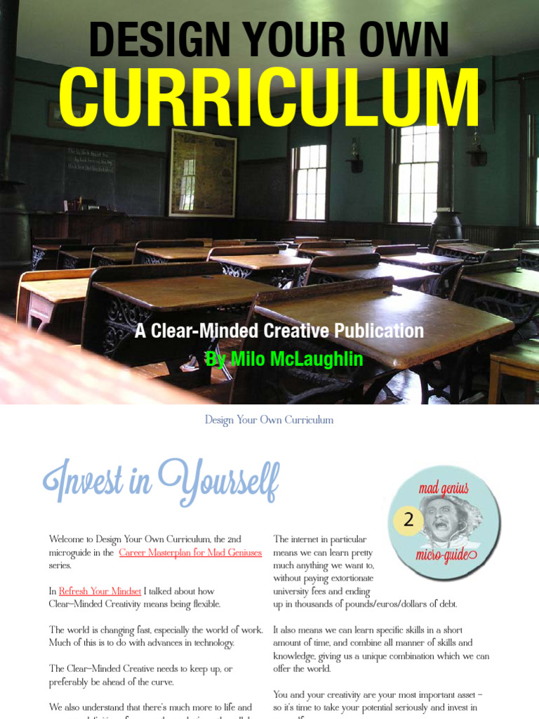 Design Your Own Curriculum Micro Guide | PDF | Books | Educational ...