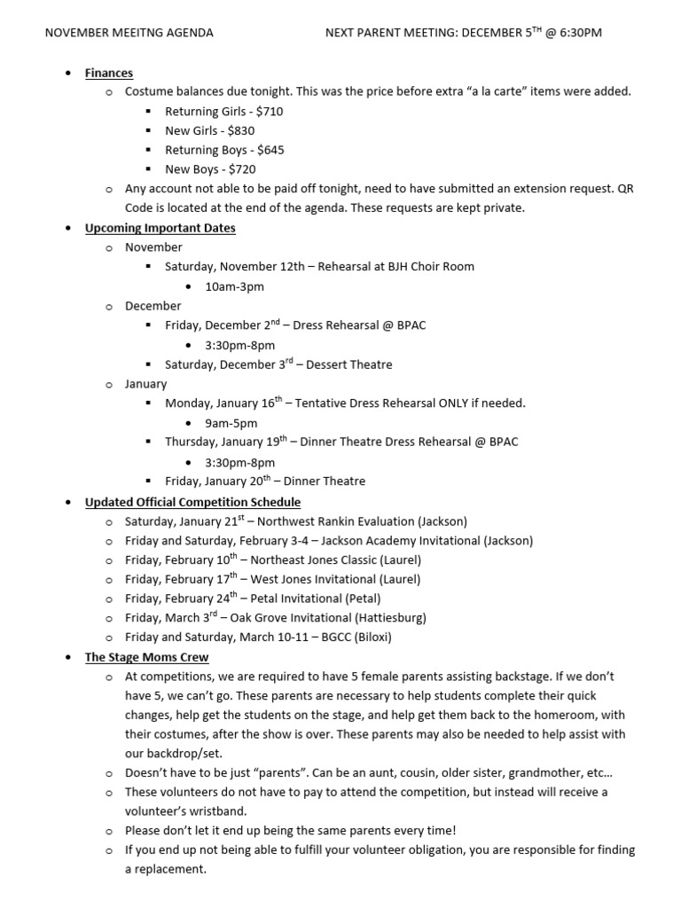 November Meeting Notes | PDF