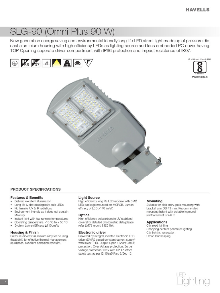 TDS - SLG-90 (Omni Plus 90W) | PDF | Light Emitting Diode | Lighting