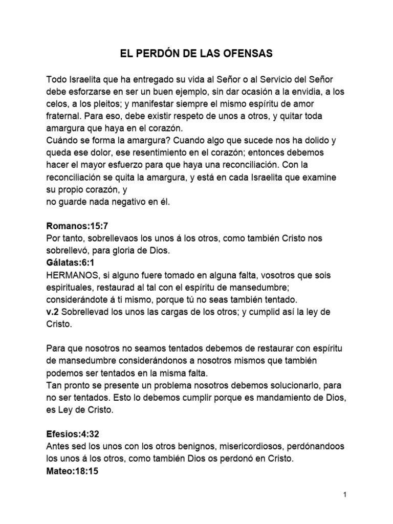 La importancia del perdón en la fe | PDF | Oración | Cristo (título)