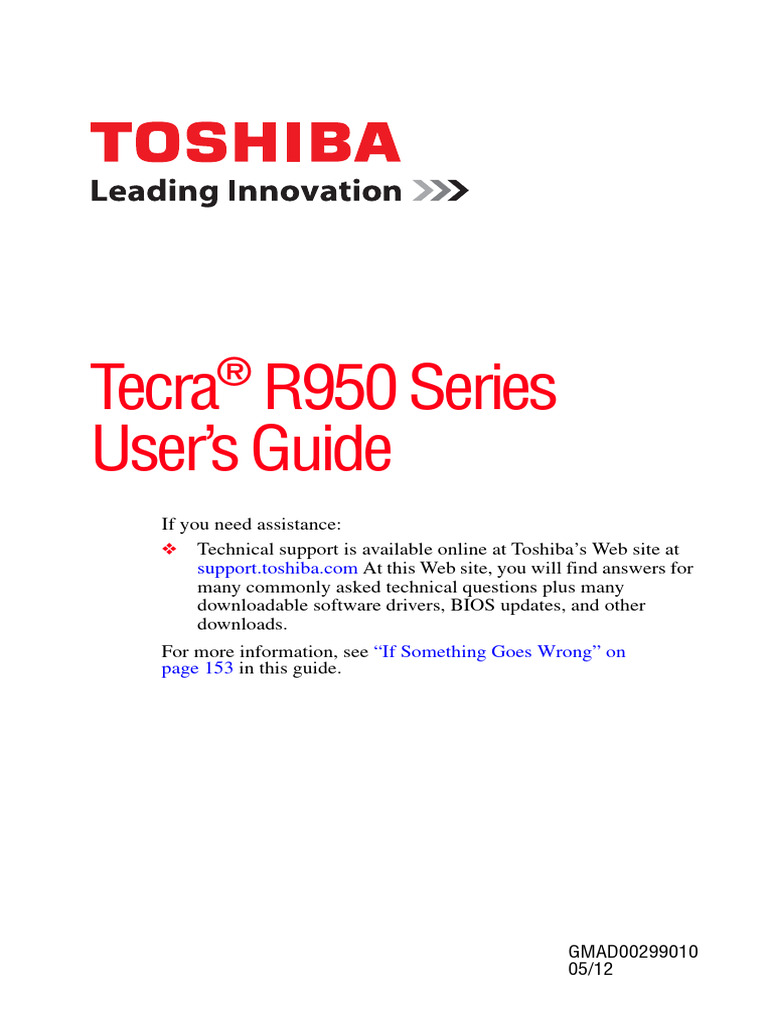 Toshiba Tecra R950-185 | PDF | Bluetooth | Radio