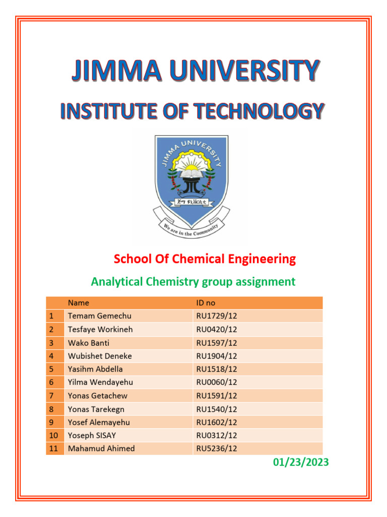 Analaytical Assignment Group-3 | PDF | Gas Chromatography | Chromatography