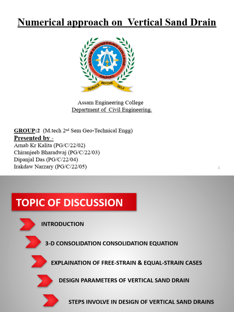 Group 2 (Calcualtion of Vertical Sand Drain) | PDF | Drainage | Applied And Interdisciplinary ...