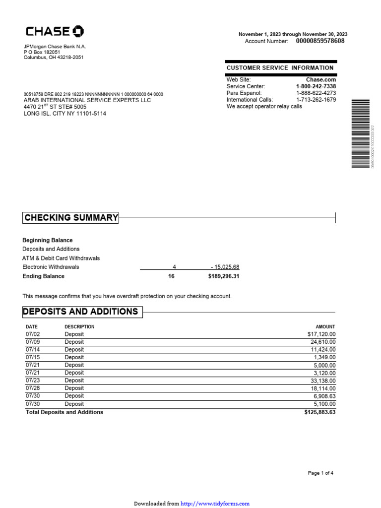 Bank Statement Template 20 | PDF | Cheque | Deposit Account