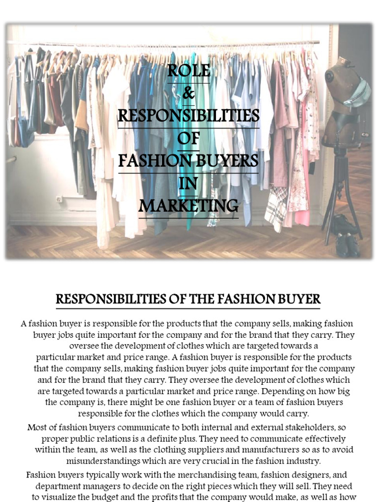 Roles & Responsibilities | Download Free PDF | Retail | Fashion