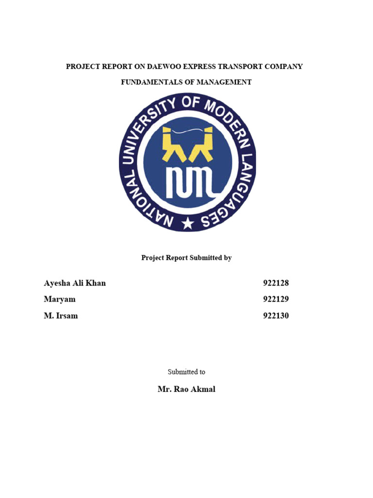 FINAL_REPORT_DAEWOO_EXPRESS.pdf | PDF | Swot Analysis | Strategic Management