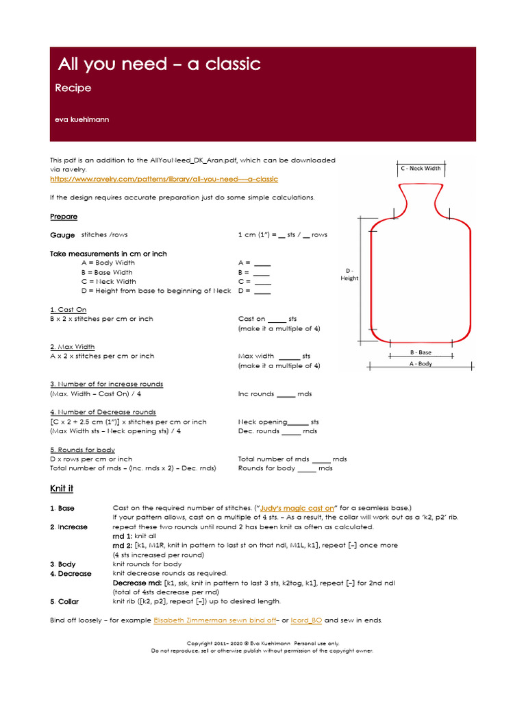 AllYouNeed Recipe English VII | PDF | Knitting | Gauge (Knitting)