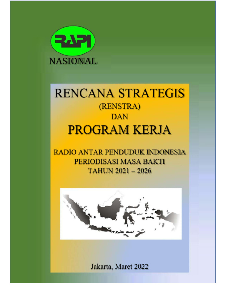 Rencana Strategis Dan Program Kerja Rapi Nasional | PDF