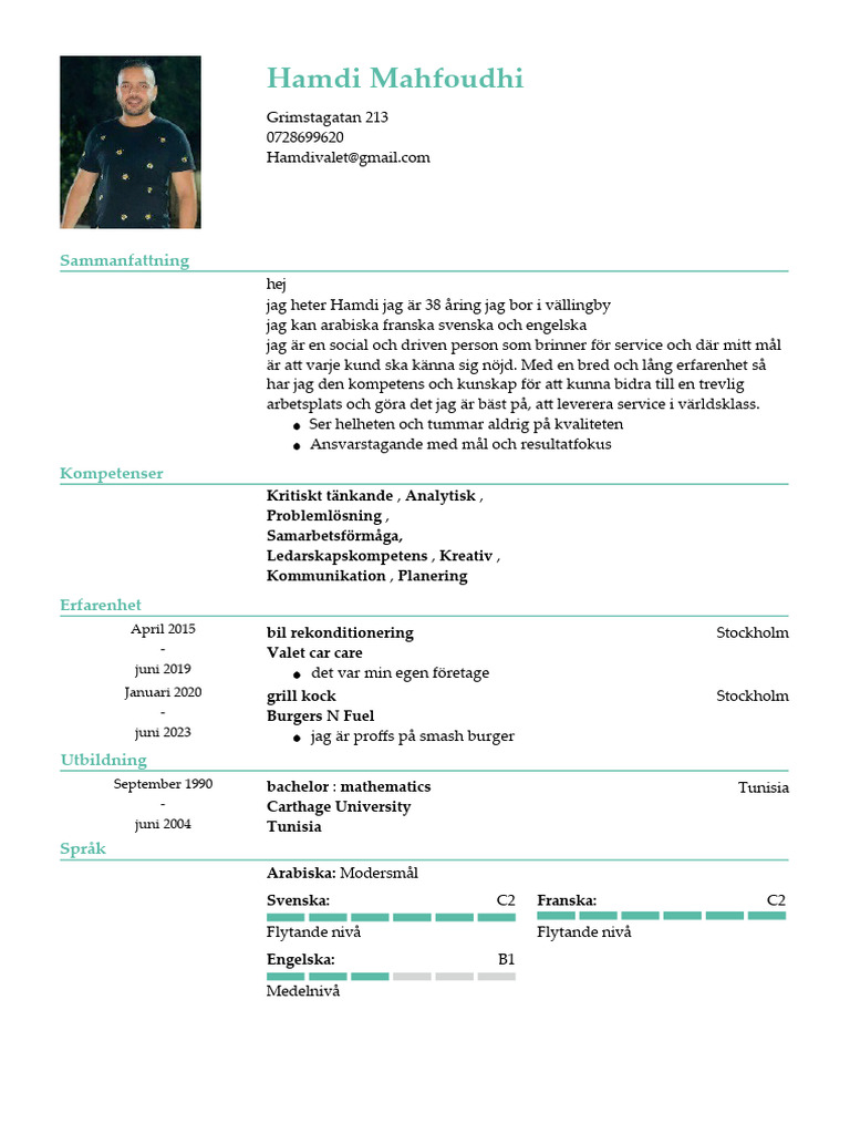 Hamdi - Mahfoudhi - CV ( | PDF