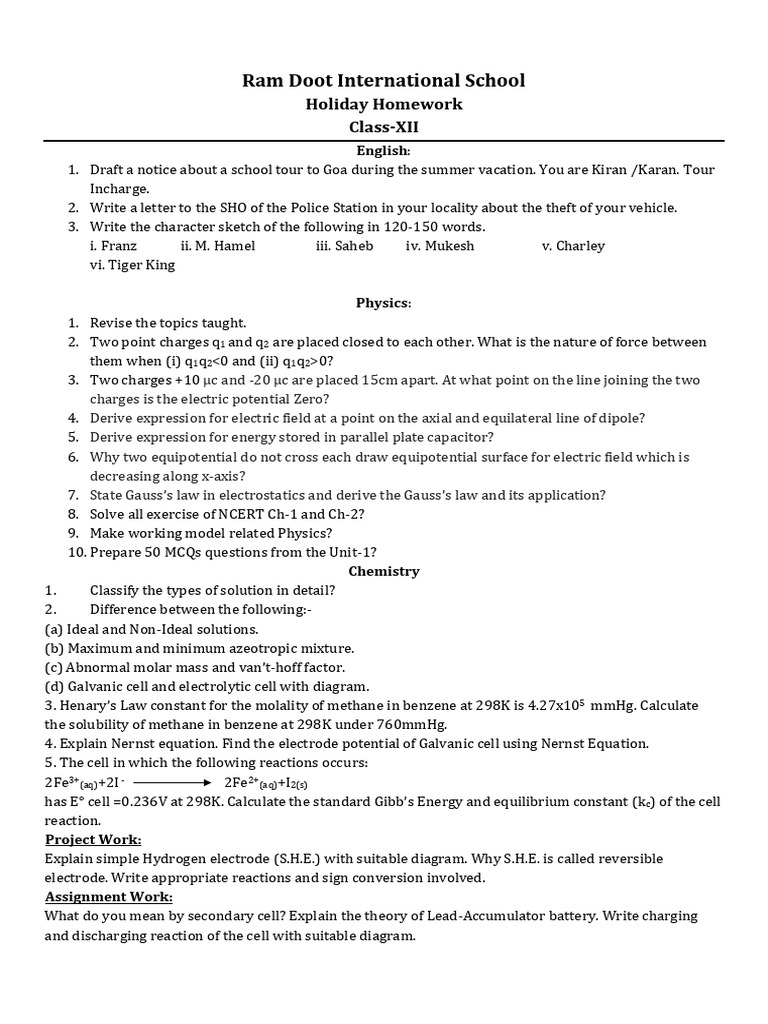 Cl-12 Summer Homework | PDF | Gross Domestic Product | Measures Of ...