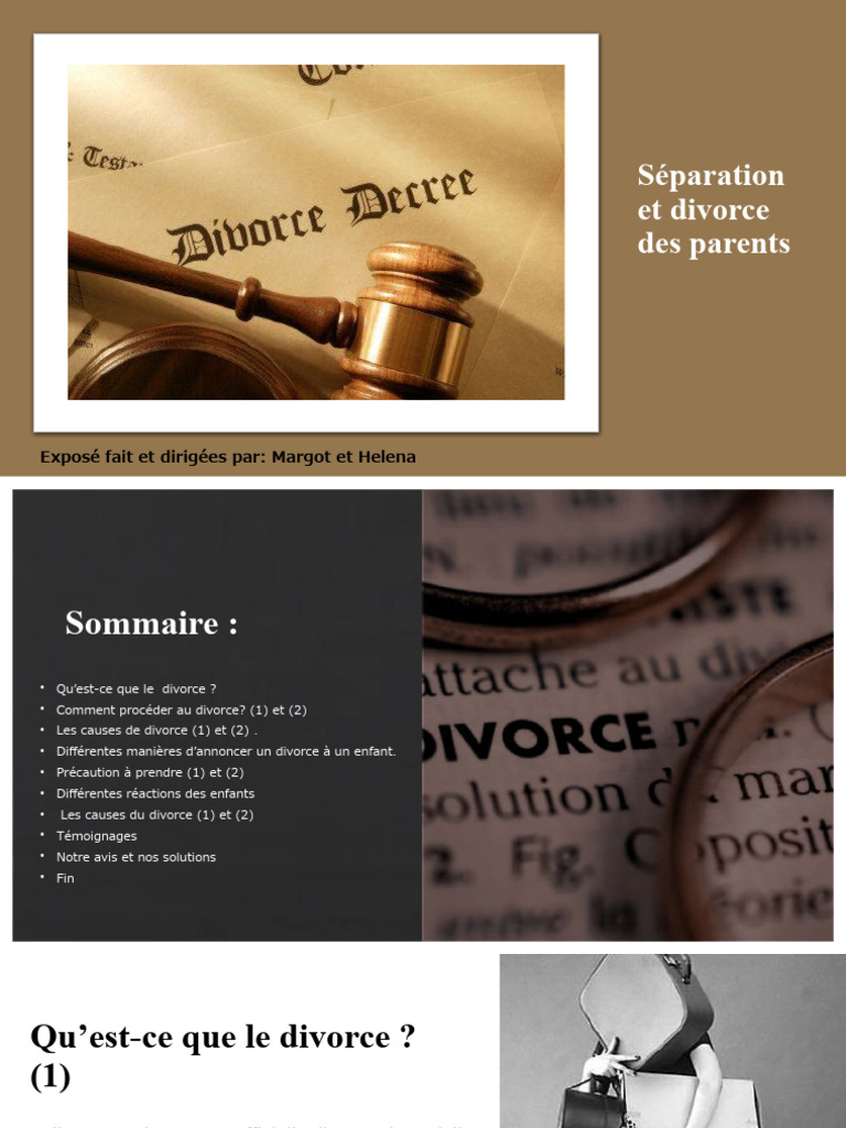 Séparation Et Divorce | PDF | Divorce