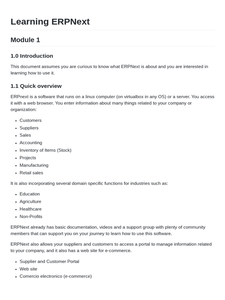 Learning ERPNext | PDF