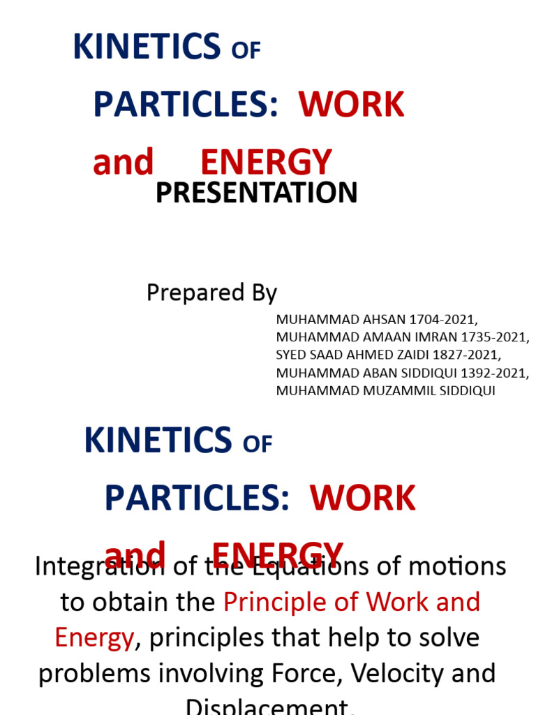 Kineticsofparticlesworkandenergy 140326110816 Phpapp01 | PDF | Force | Motion (Physics)
