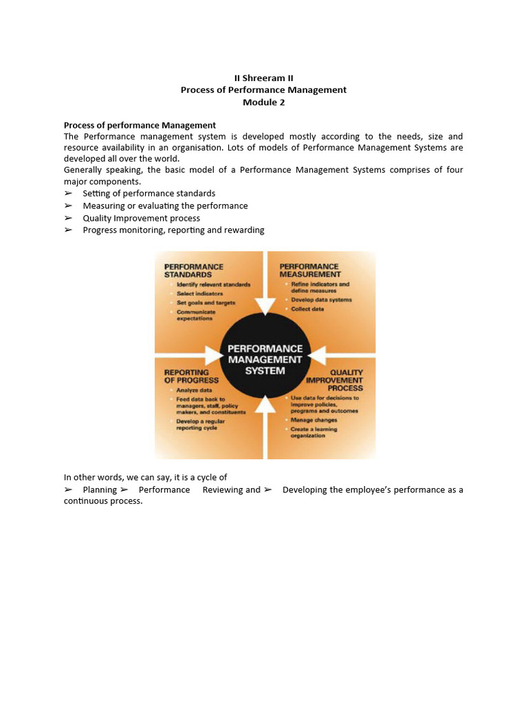Performance Management Process Guide | PDF | Performance Management | Goal