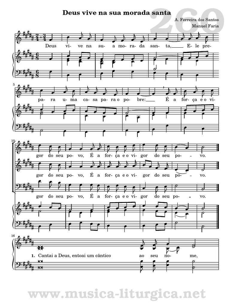 Deus Vive Na Sua Morada Santa: A. Ferreira Dos Santos Manuel Faria | PDF