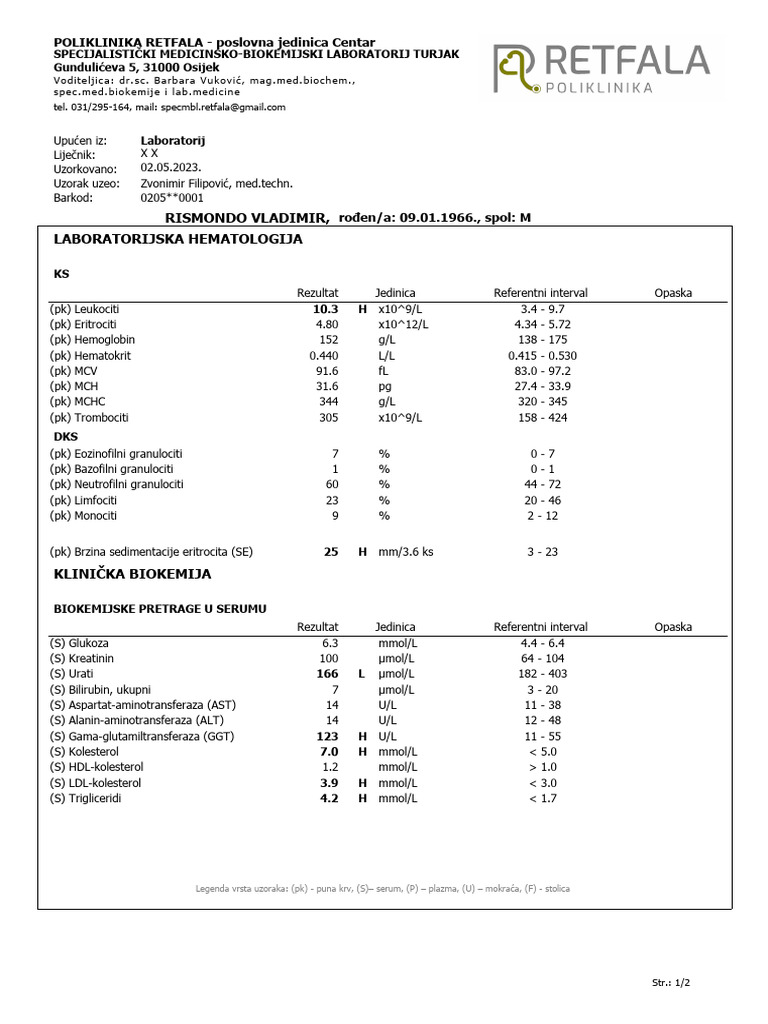 Laboratorijske Pretrage | PDF