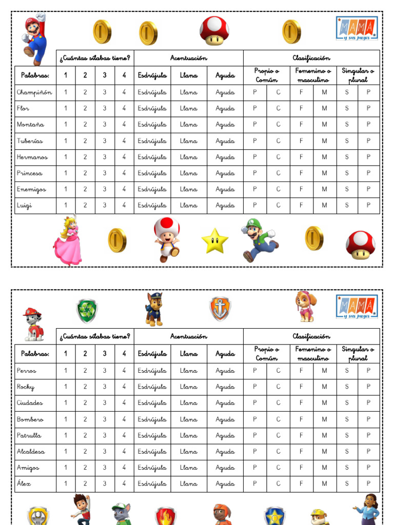 Sílabas y Acentuación | PDF | Voz humana | Idiomas