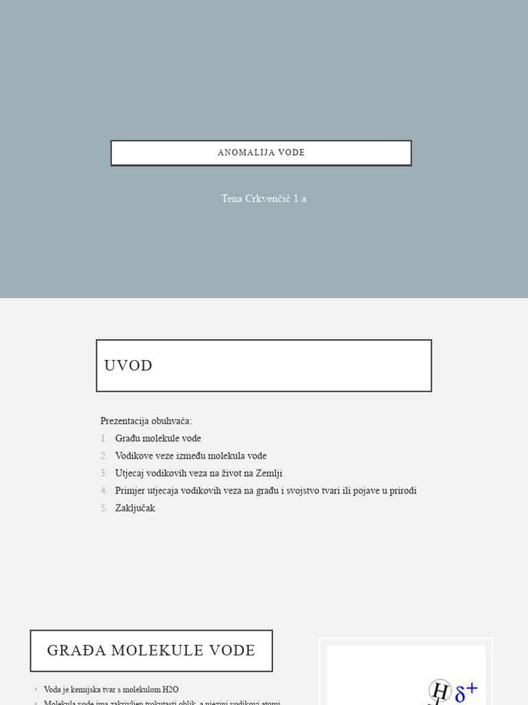Voda, Anomalija Vode | PDF