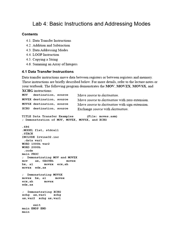 COAL Lab#05 | PDF | Computer Engineering | Software Development COAL Lab#05 | PDF | Computer Engineering | Software Development