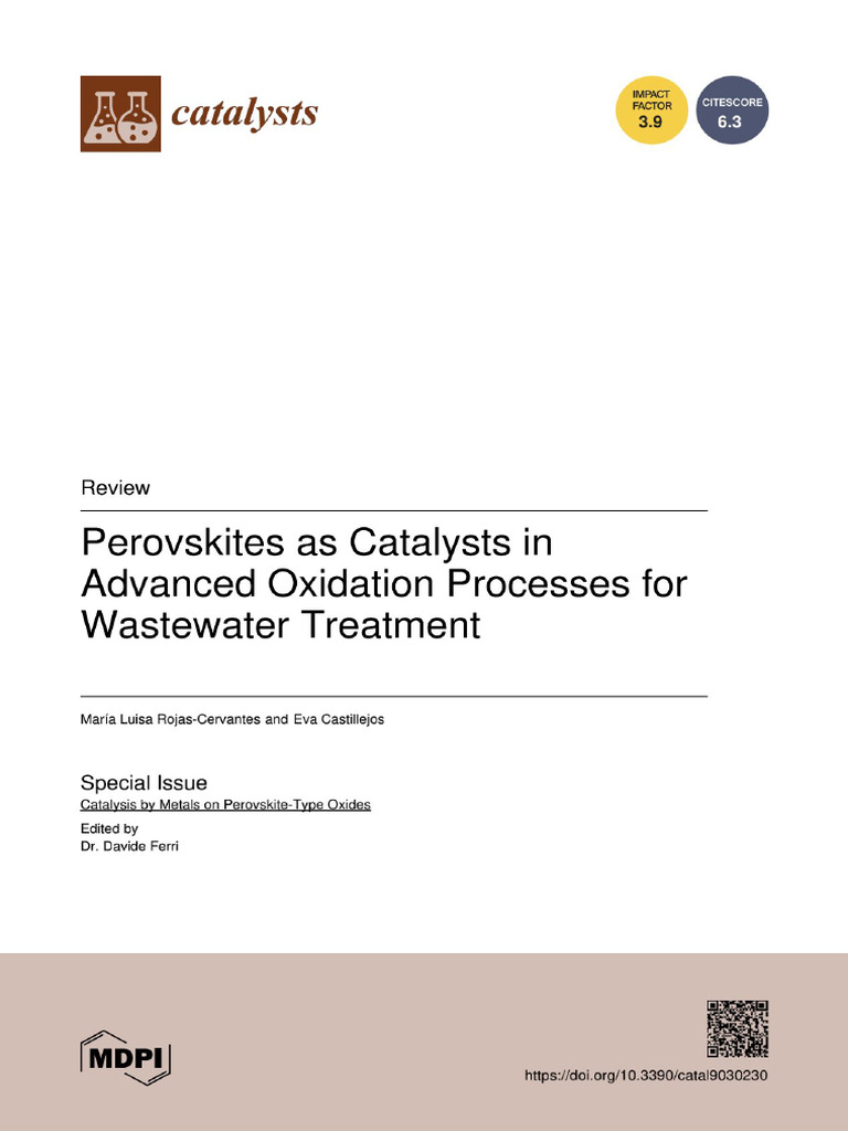 Catalysts 09 00230 With Cover | PDF