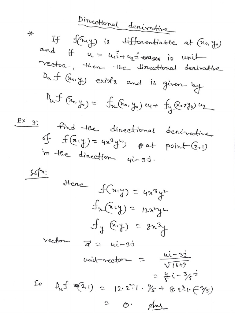 Directional Derivative | PDF