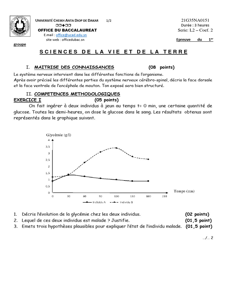 Sujet SVT L2 | PDF