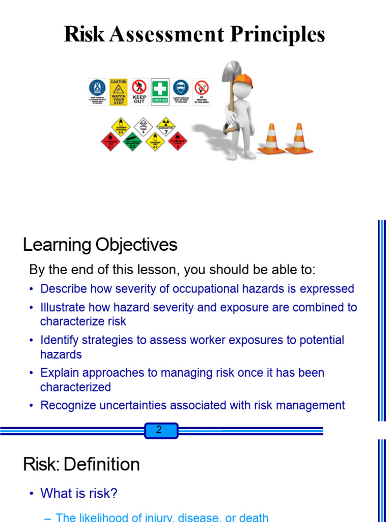 Risk Assessment Principles Pdf Risk Risk Assessment