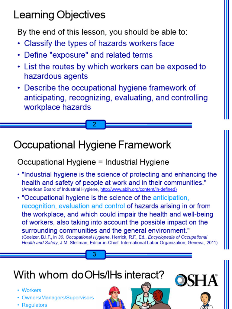 Occupational Hygiene Framework Overview | PDF | Self-Improvement