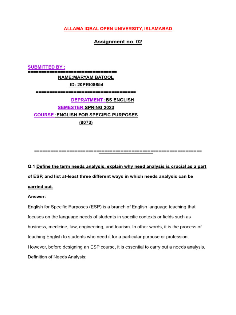 Assignment No. 02: Submitted by | PDF | Learning | Teacher Education