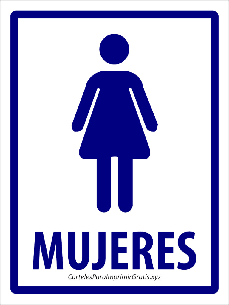 Letrero Banos Mujeres para Imprimir Gratis en PDF T Carta | PDF