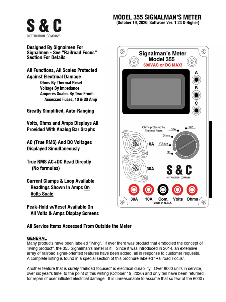 355 Signalman's Meter | PDF | Amplifier | Voltage