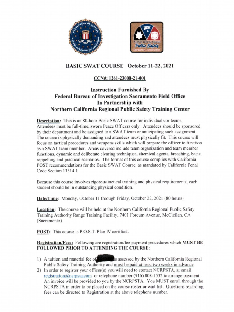 Basic SWAT Course 10.2021 | PDF