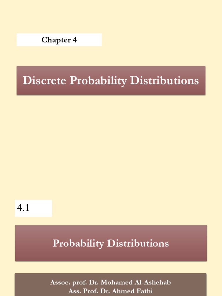Chapter 4 (Discrete Probability Distributions) | PDF | Probability ...