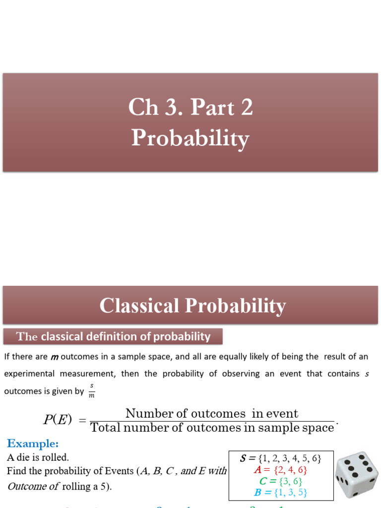Chapter 3 Part 2 and 3 (Probability) | PDF | Probability | Probability Theory
