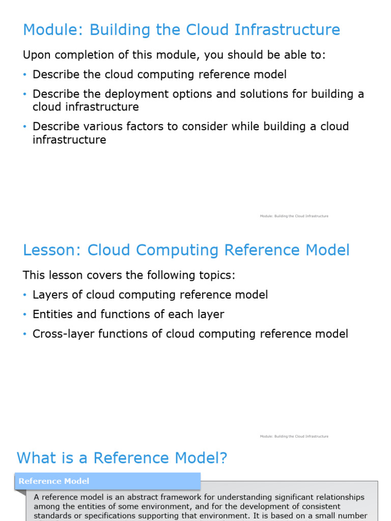 Module: Building The Cloud Infrastructure | PDF | Cloud Computing ...