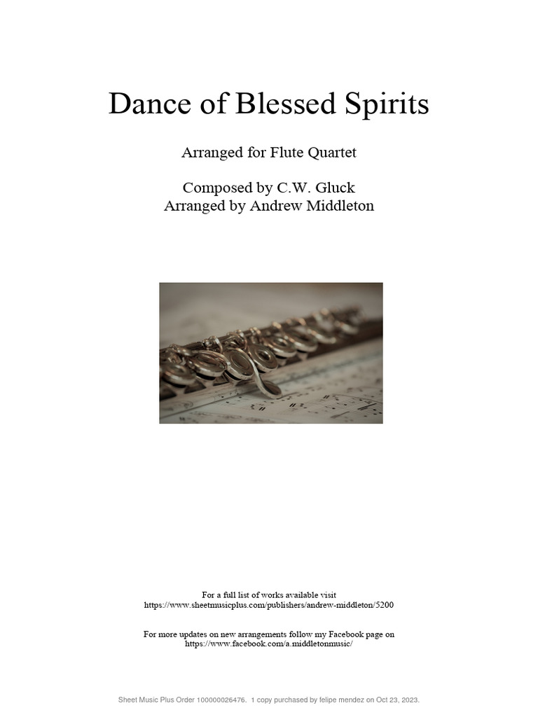 Gluck's Dance of the Blessed Spirits | PDF