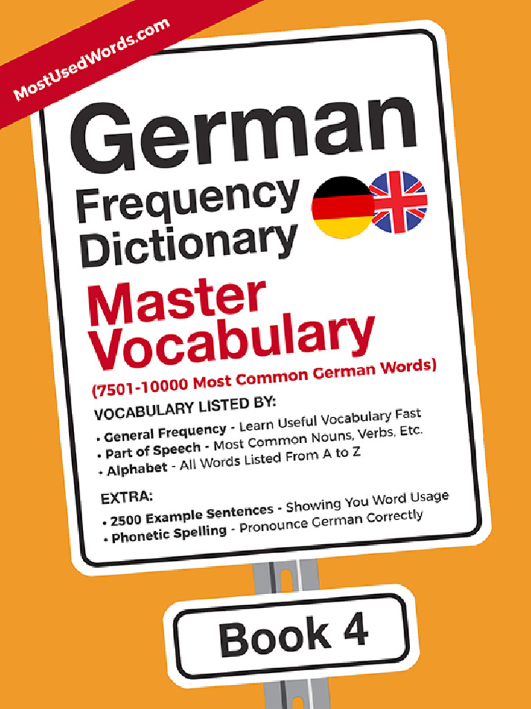 German Frequency Dictionary Book 4 Master Vocabulary 7501100 | PDF ...