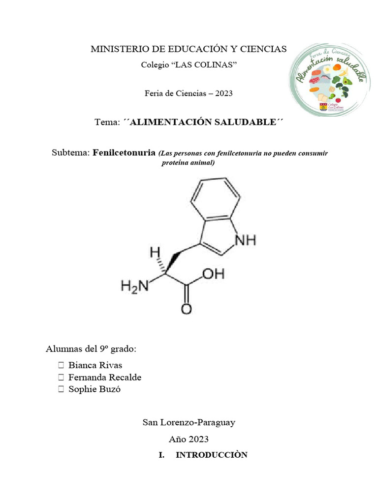 9º Fenilcetonuria - Fc2023-Listo para Imprimir | PDF | Fenilalanina