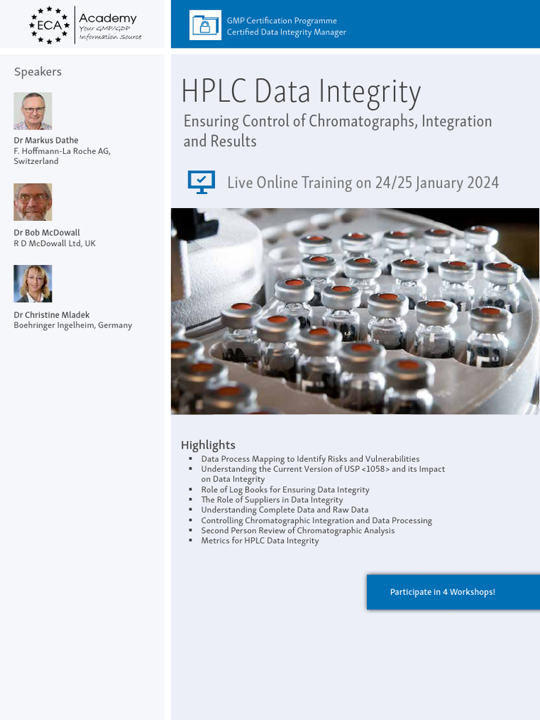 ECA HPLC Data Integrity Live Online | PDF