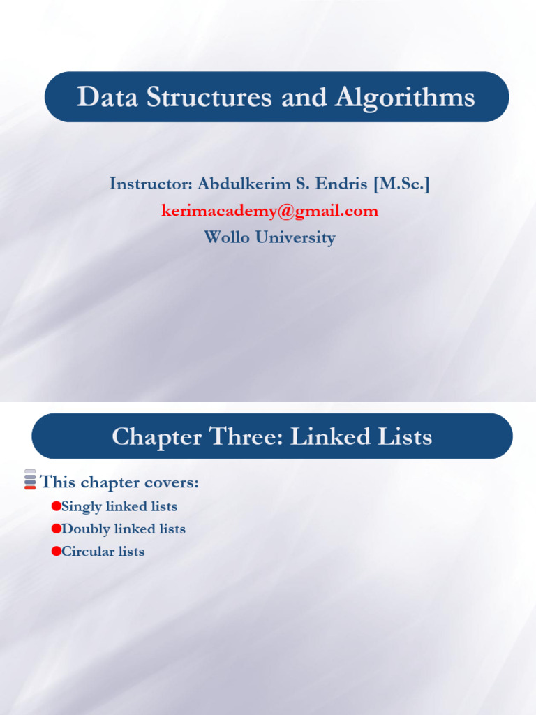 Chapter 3 - Linked Lists | PDF | Pointer (Computer Programming) | Data Chapter 3 - Linked Lists | PDF | Pointer (Computer Programming) | Data