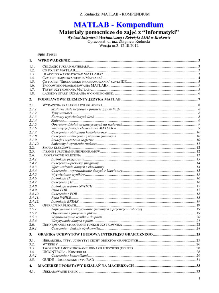 MATLAB Kompendium | PDF