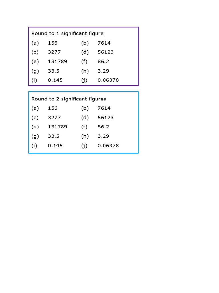 Rounding To Significant Figure Challenge Questions | PDF