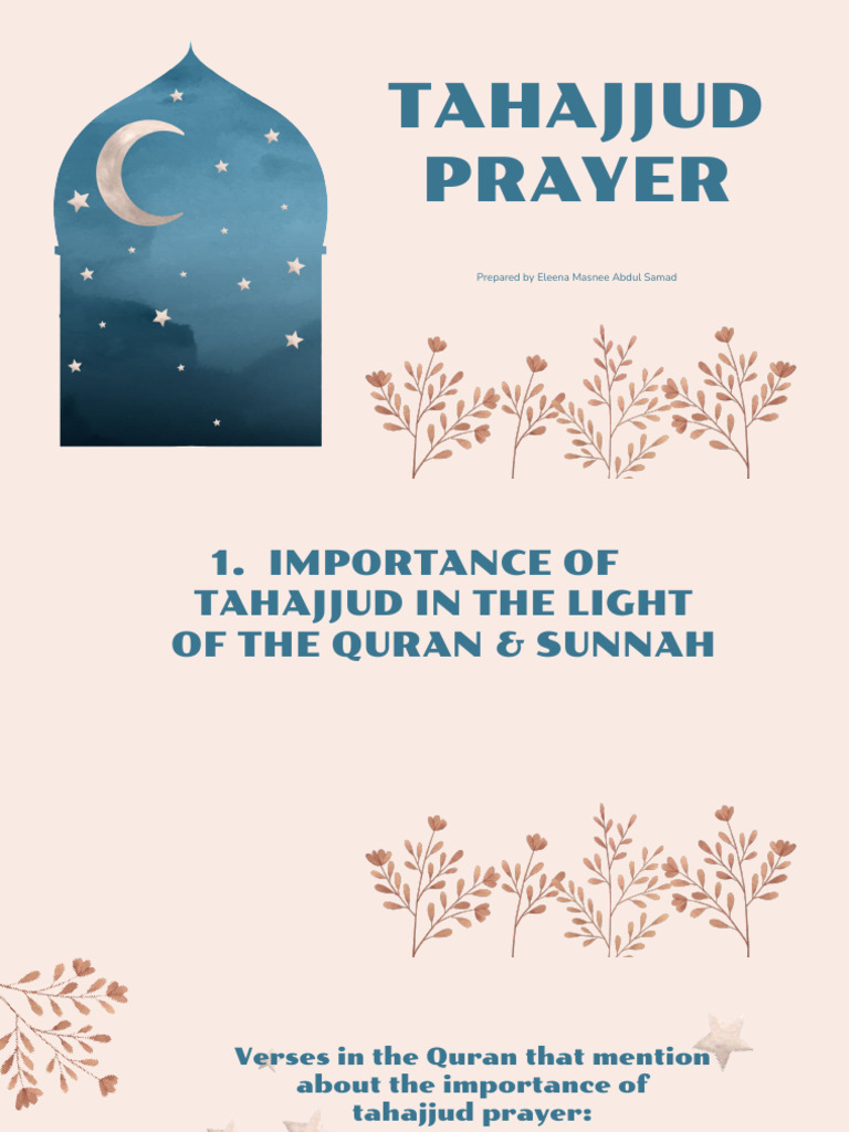 Tazkiyah Task Tahajjud Prayer - 230614 - 023304 | PDF | Quran | Islam