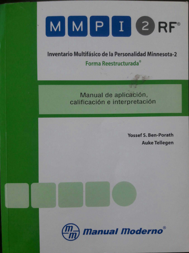 Manual de Aplicación Mmpi 2 RF | PDF