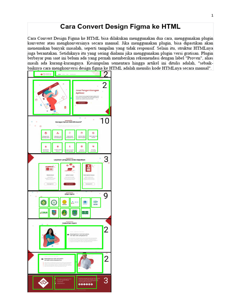Cara Convert Design Figma Ke HTML | PDF