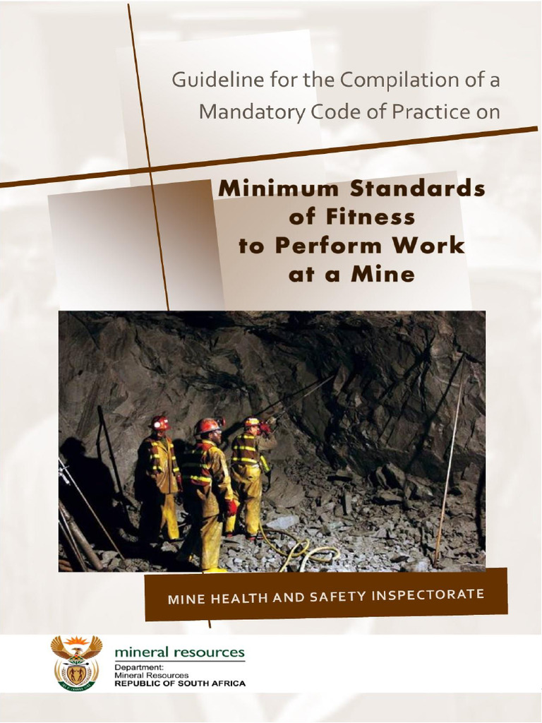 Minimum Standards of Fitness To Perform Work at A Mine - Distribute ...
