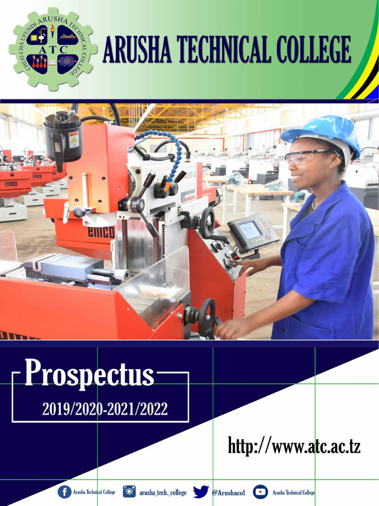 Arusha Technical College Prospectus 2017/18 | PDF | Academic Degree ...