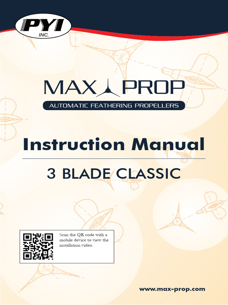 Max Prop 3 Blade Classic Instructions | PDF | Propeller | Gear