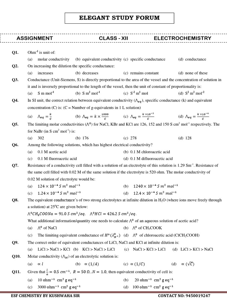 (Xii) (Electro Chemistry) | PDF | Redox | Anode
