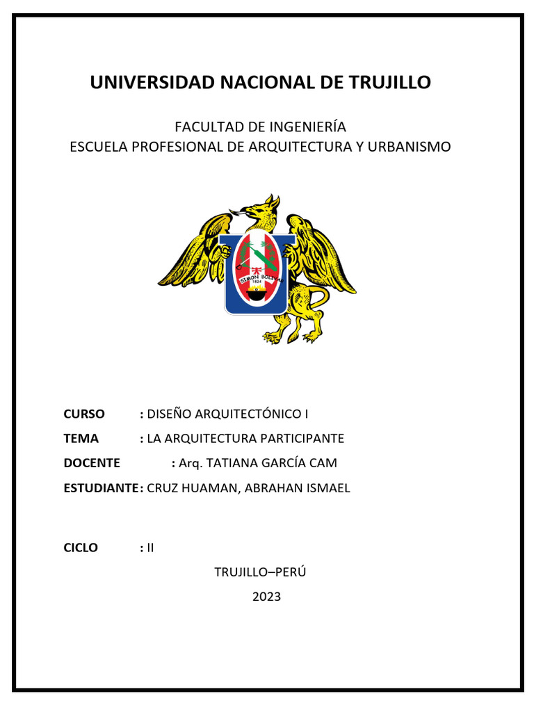 Informe Arqui. Participante | PDF | Arte